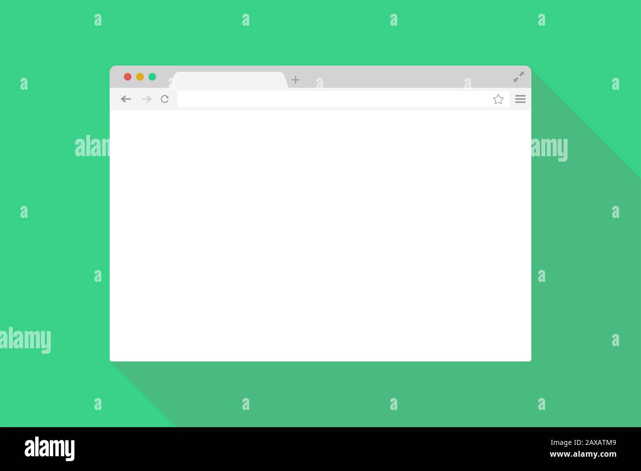 Browser window flat page template. Mock up website interface. Global ...