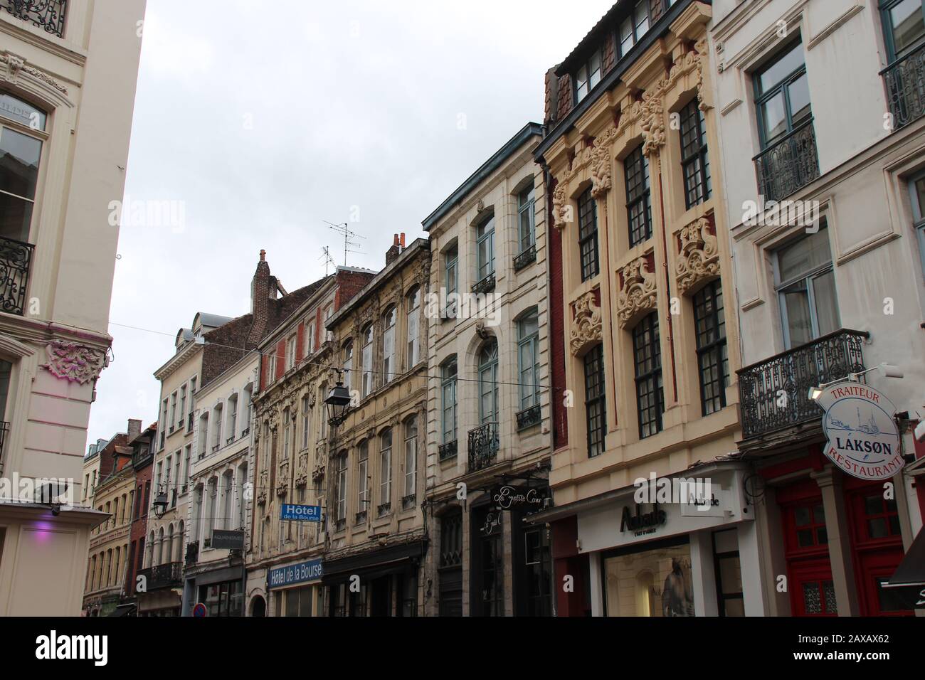 street, houses and flat buildings in lille (france Stock Photo - Alamy