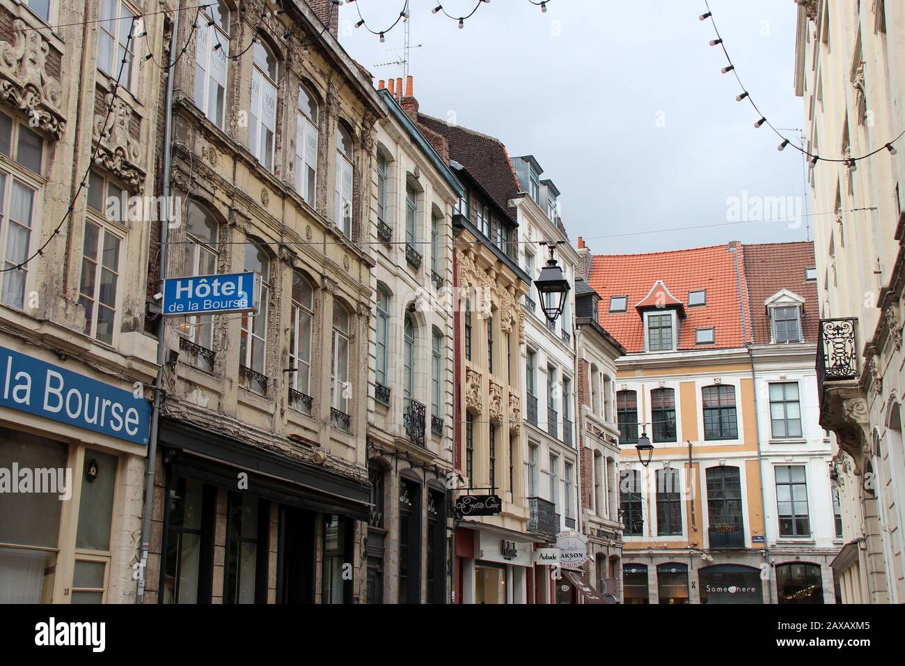 street, houses and flat buildings in lille (france Stock Photo - Alamy