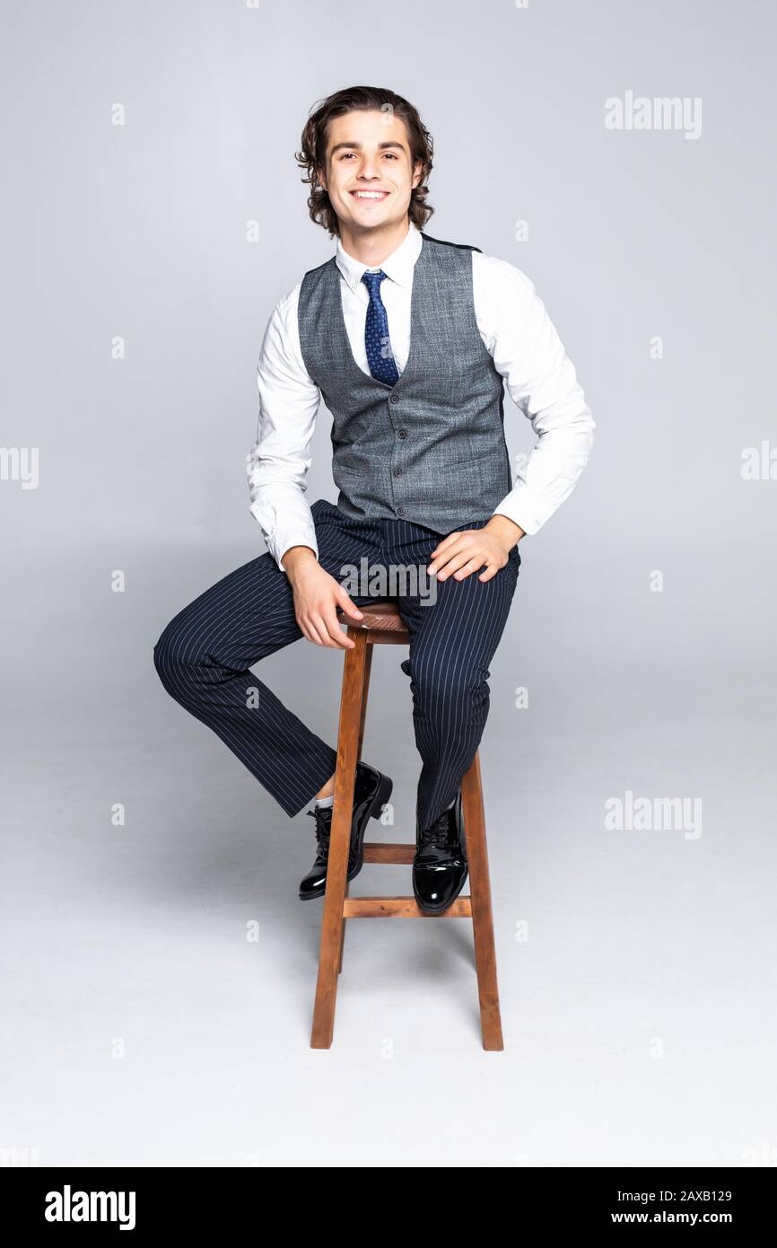 Man on stool hi-res stock photography and images - Alamy