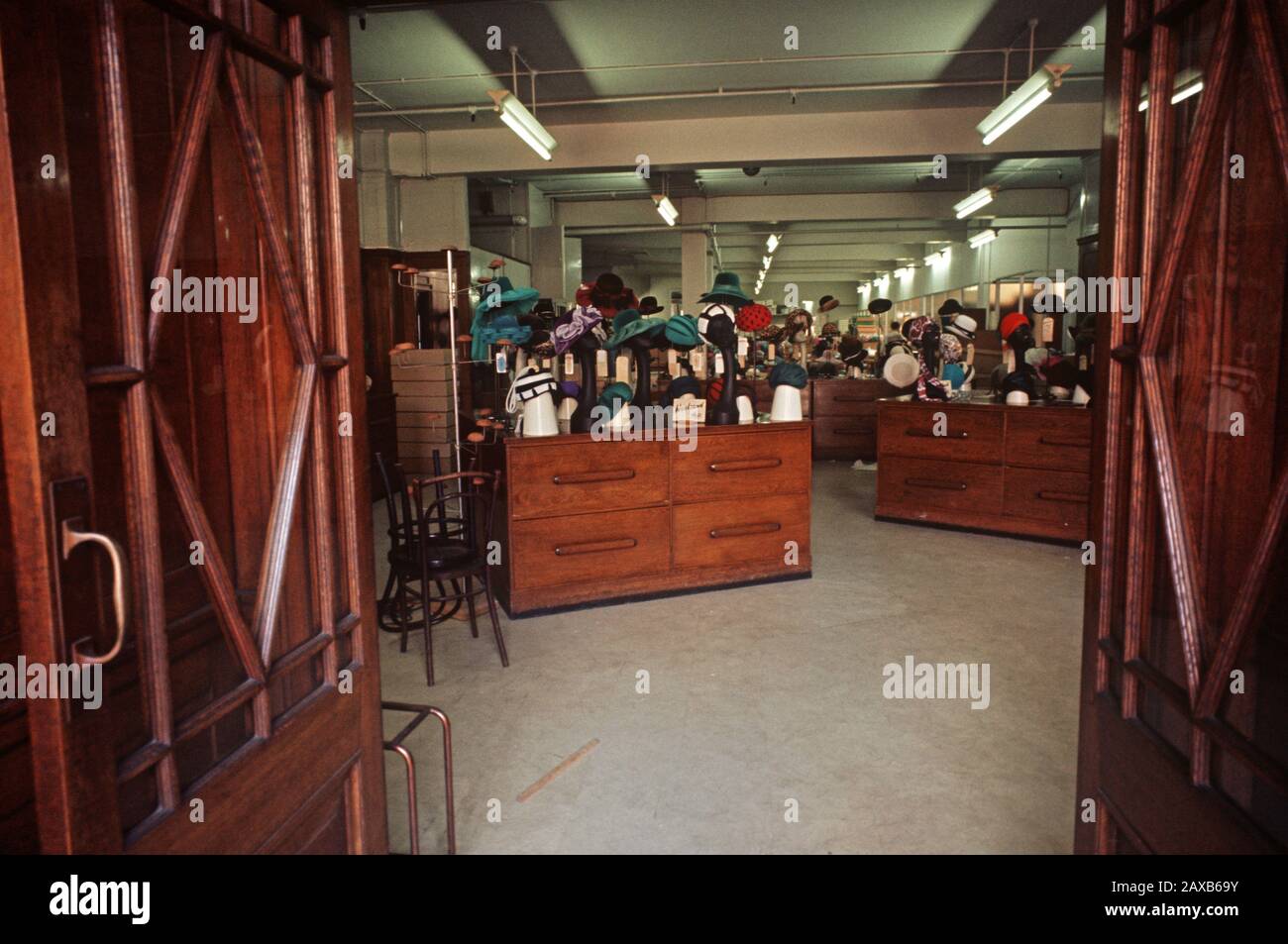 Millinery shop in 1970s Soho, London Stock Photo - Alamy