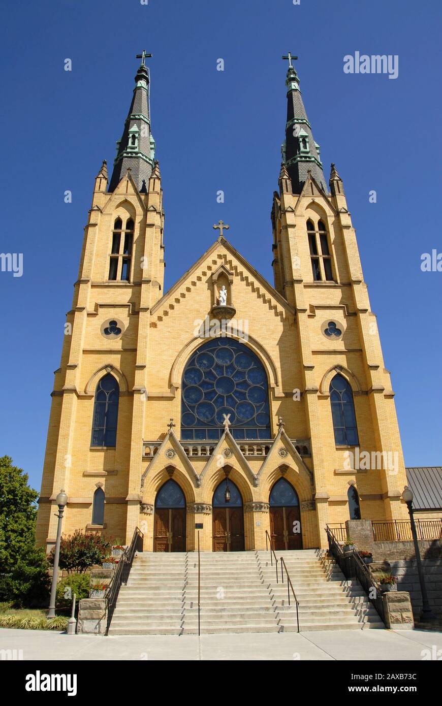 Front Facade of a Beautiful Catholic Church Stock Photo - Alamy