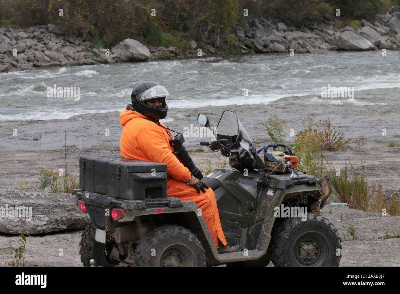 Quad bike ride in the woods hi-res stock photography and images - Alamy