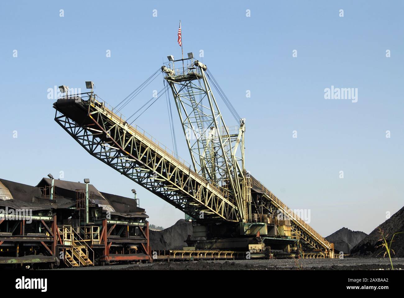 Industrial Loader used to Load Coal for Transport Stock Photo - Alamy