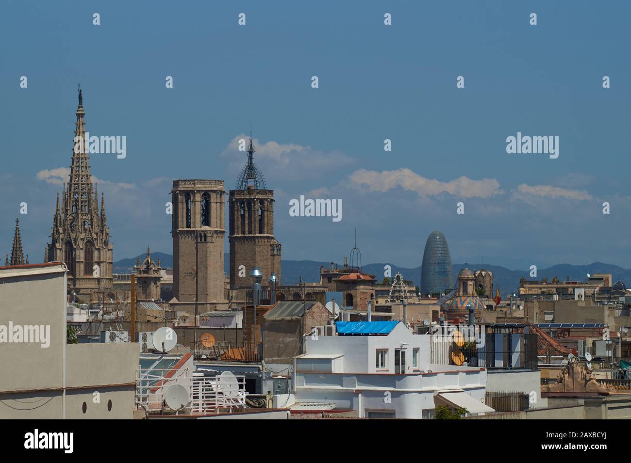 View of Barcelona from Above Stock Photo - Alamy