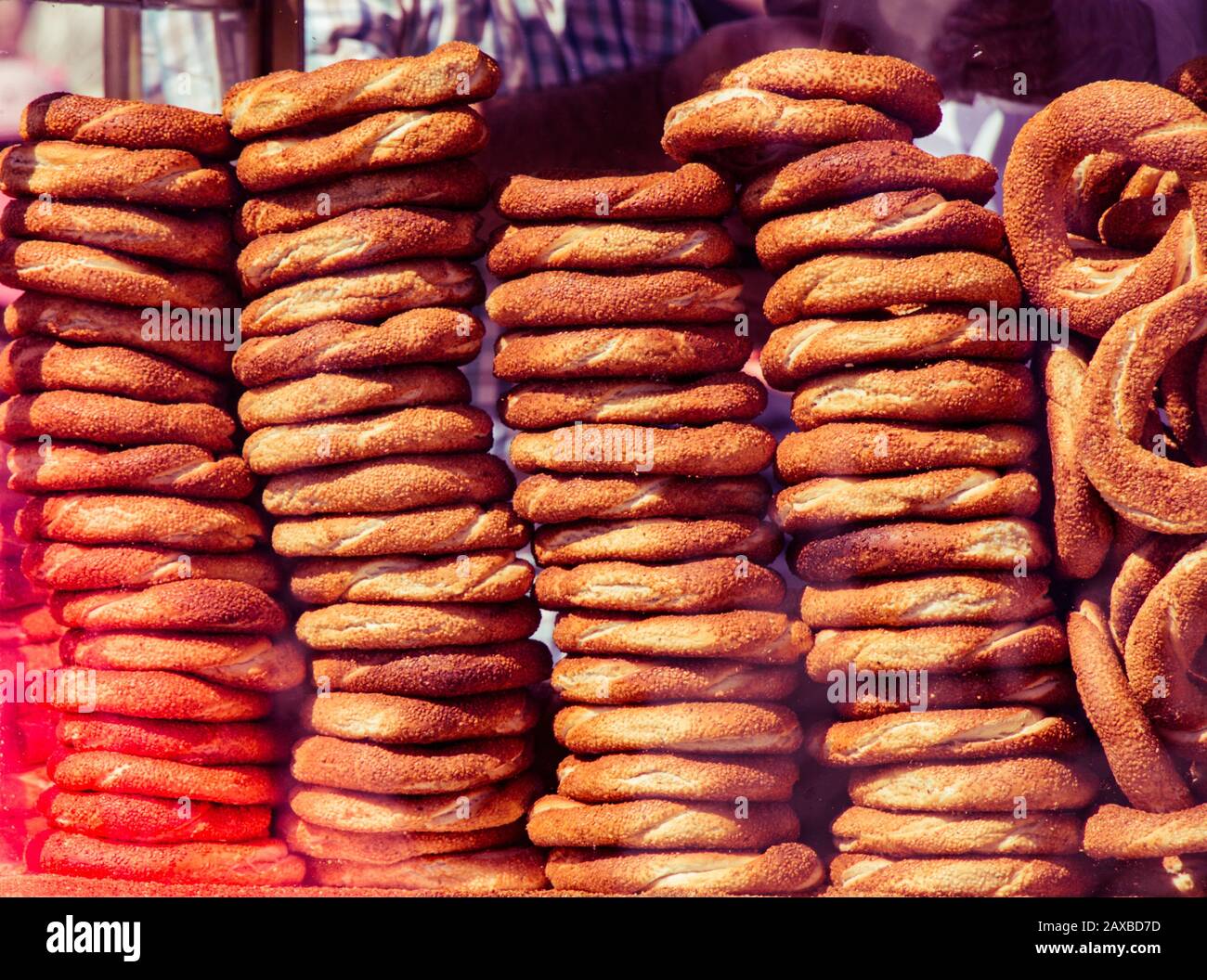 Turkish simits/bagels snack in the view Stock Photo - Alamy
