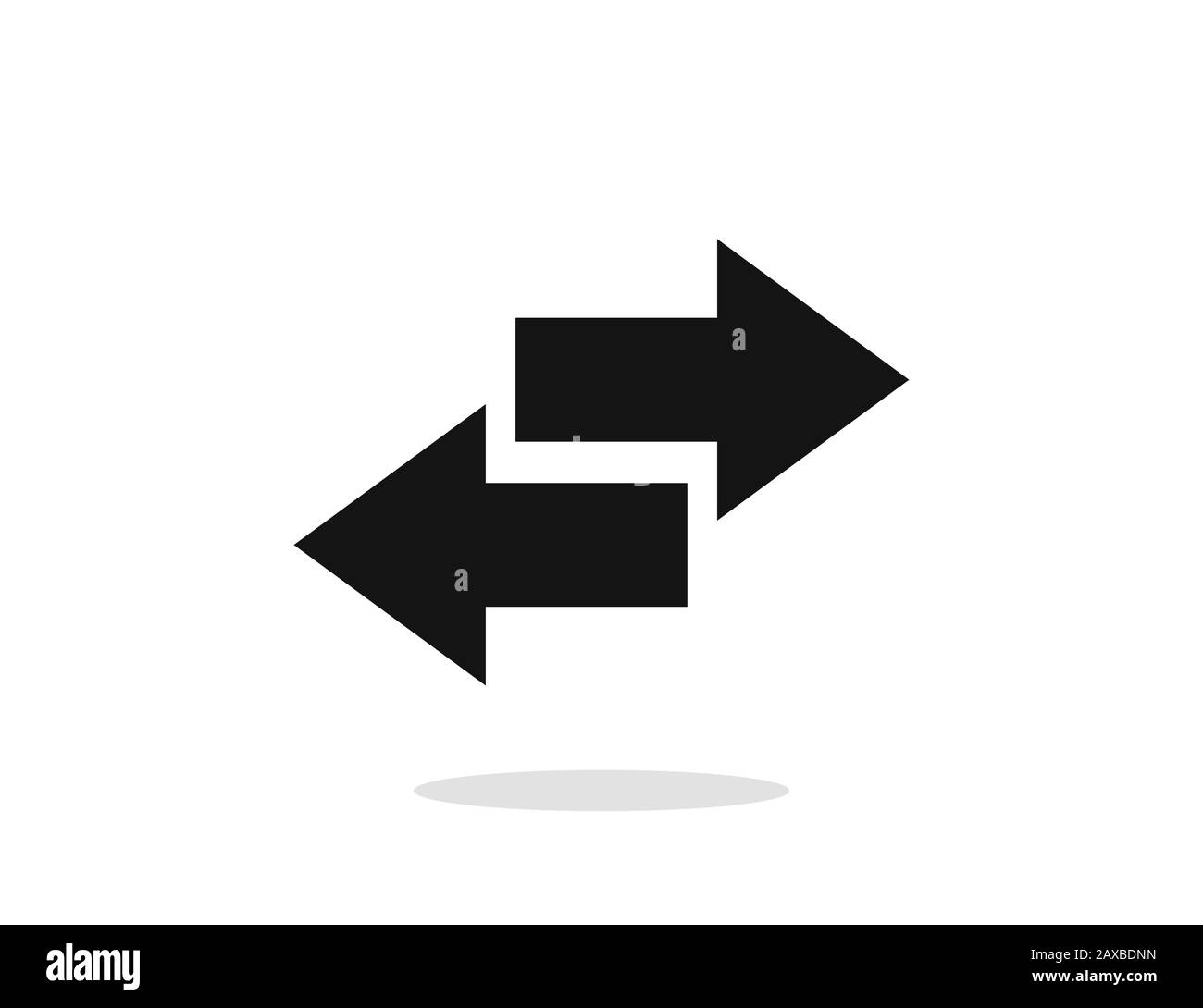 Double side arrow Black and White Stock Photos & Images - Alamy