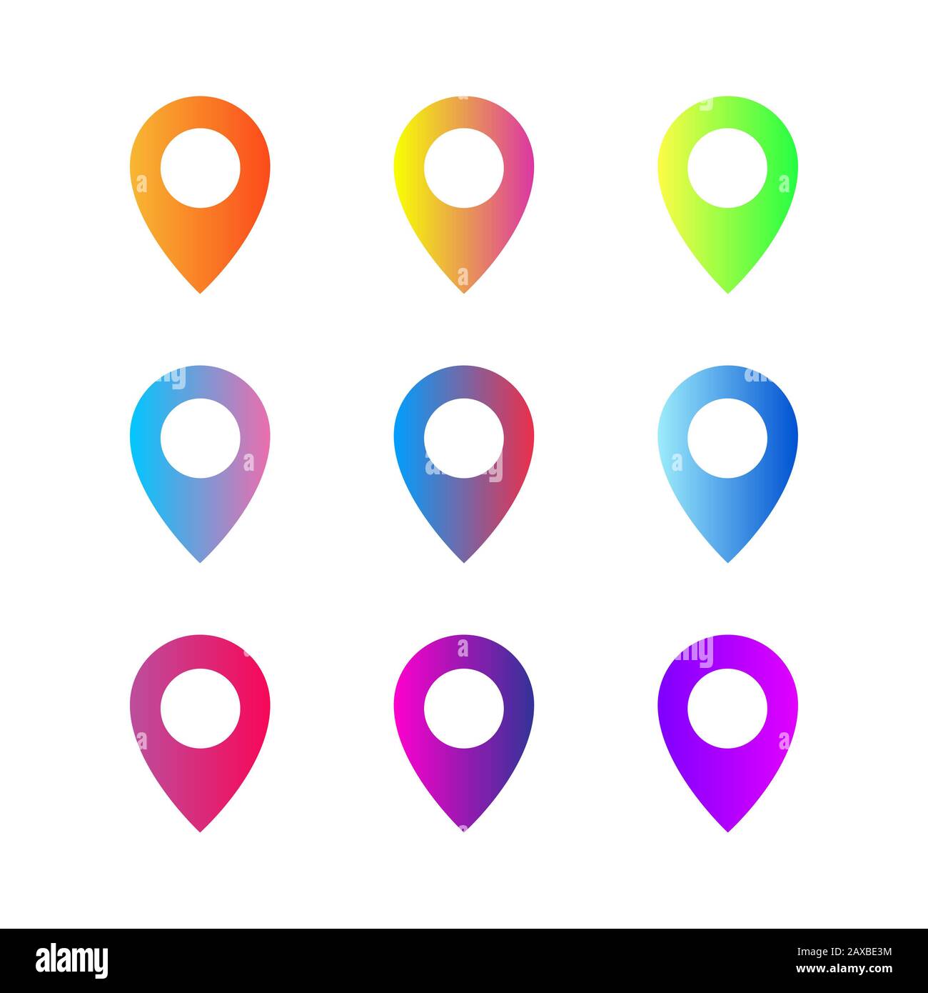 Infographic map markers Cut Out Stock Images & Pictures - Alamy