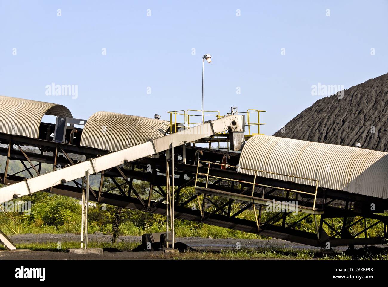 Conveyor Belt used Load Coal for Transport Stock Photo - Alamy