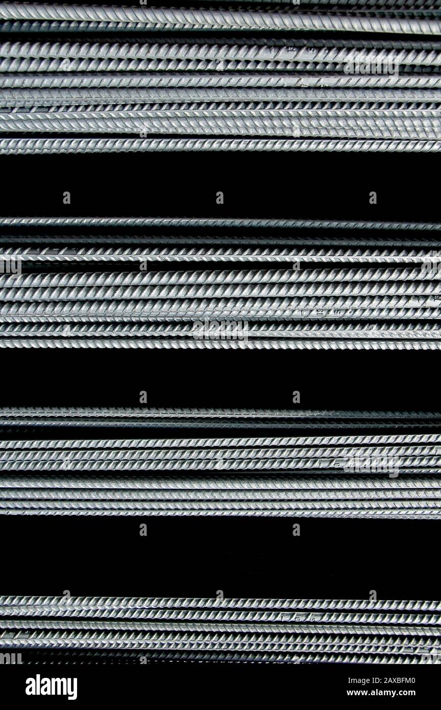 Stacked Structural Steel used in Construction Stock Photo - Alamy