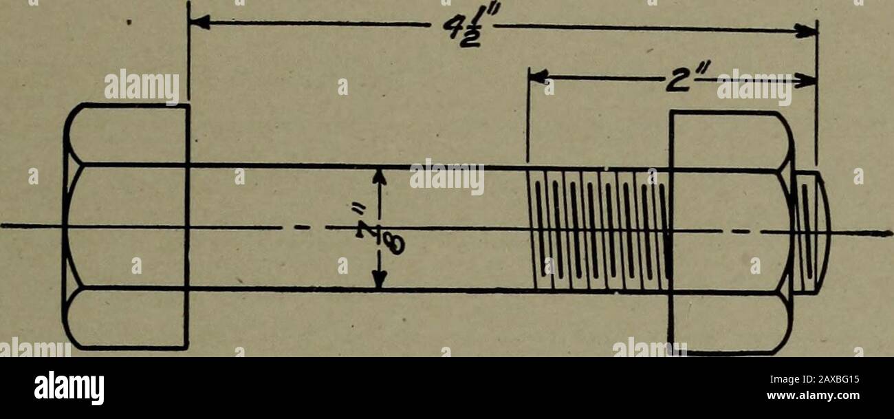 Nut And Bolt Drawing