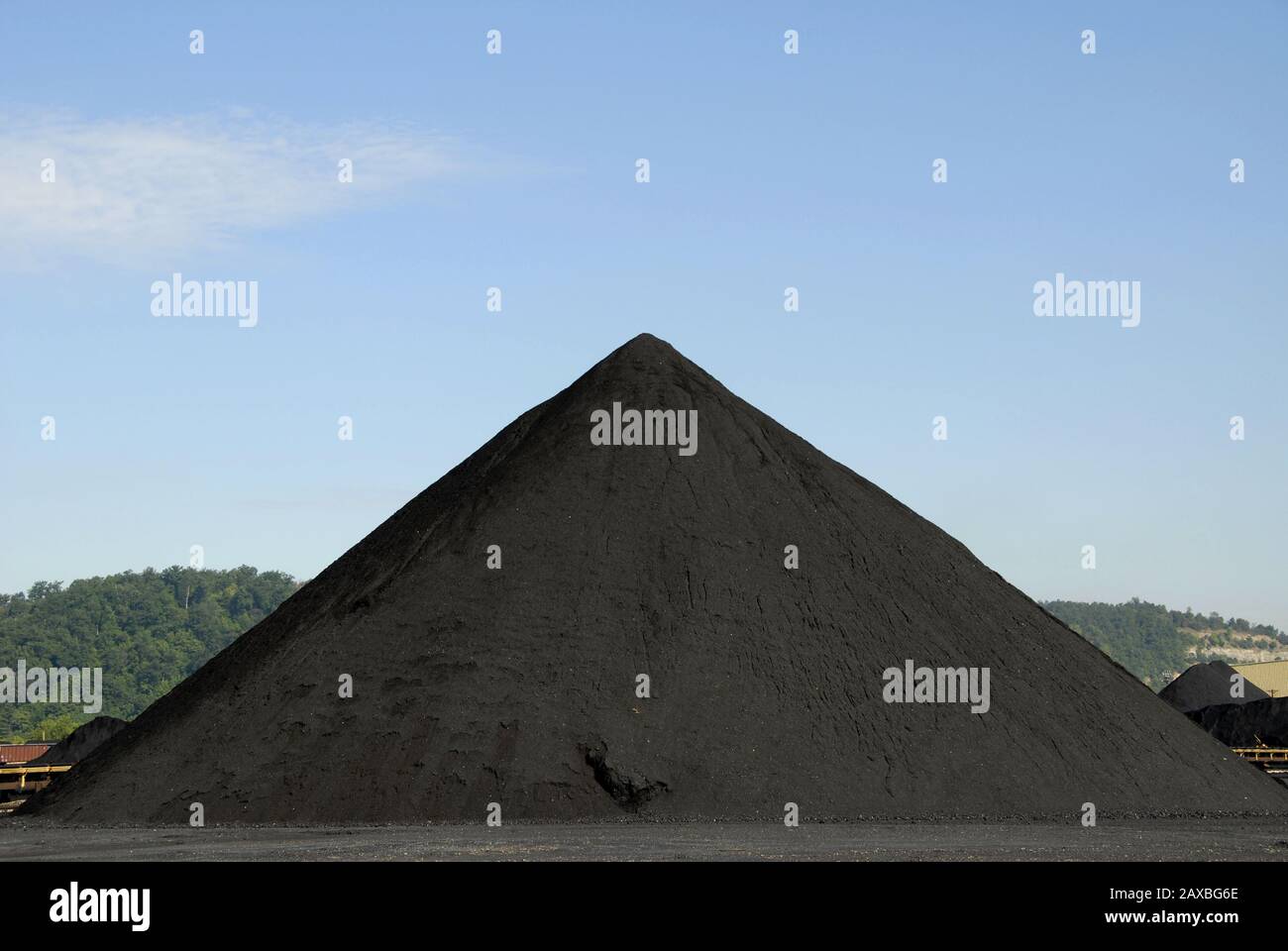 Large Stockpile of Coal Stock Photo - Alamy