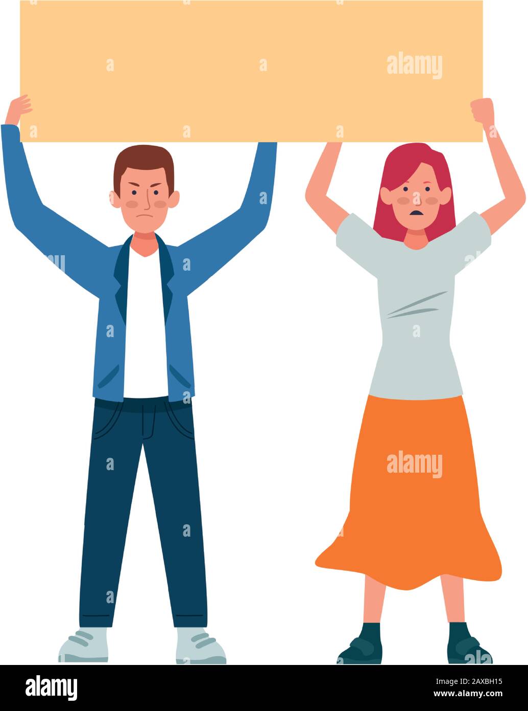 Woman holding up protest Cut Out Stock Images & Pictures - Alamy