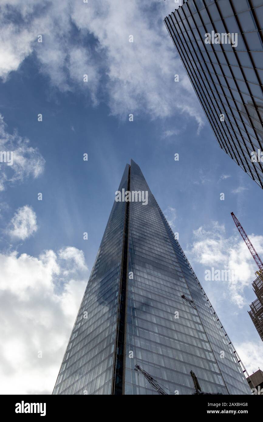 The Shard towering over London, photographed in London, UK. Built in ...