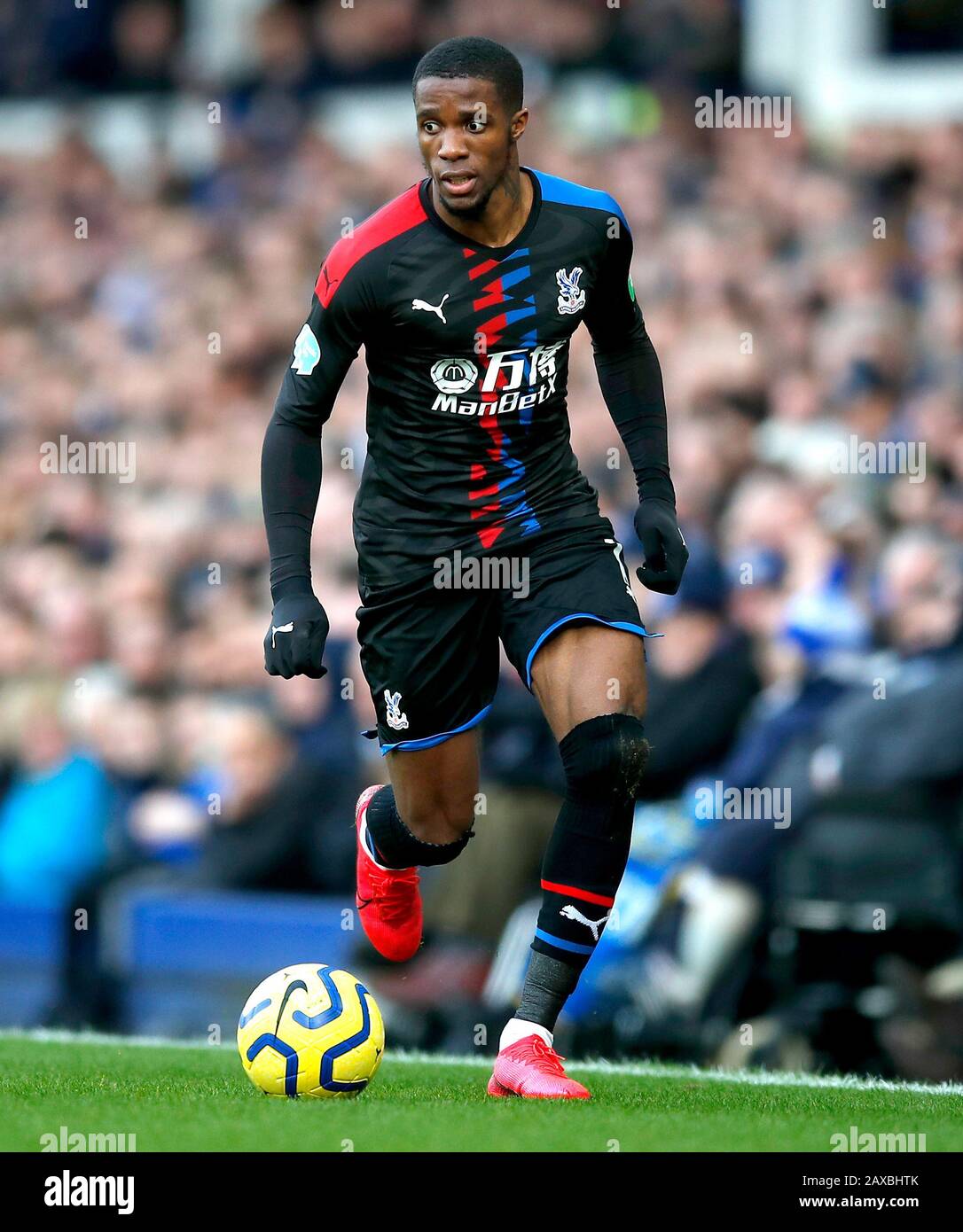 Crystal Palace's Wilfried Zaha in action during the Premier League ...
