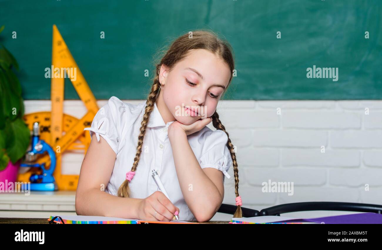 Small kid study school. Knowledge day. Hometask concept. Back to school ...