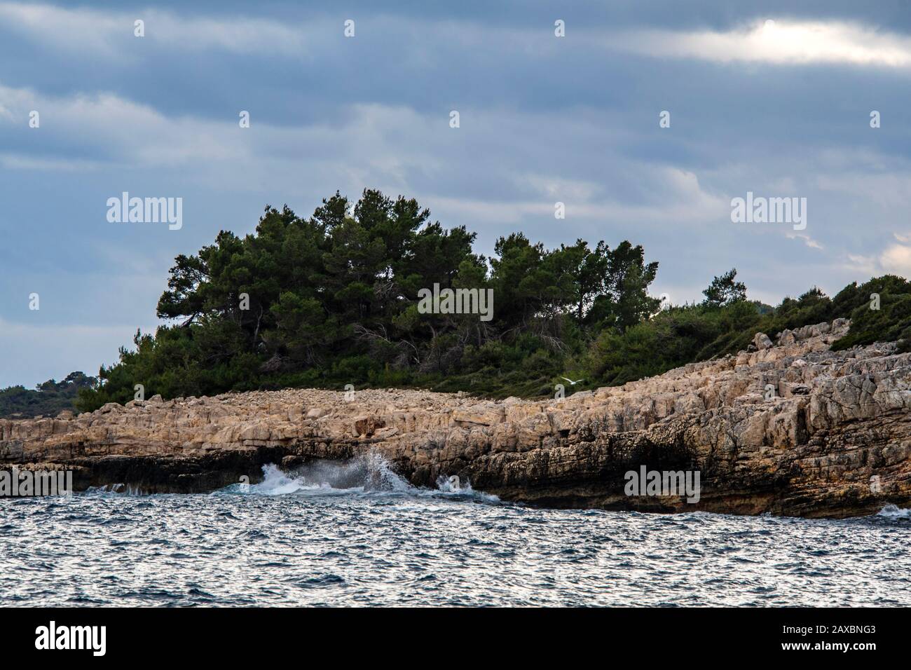 The Beautiful rocky gulf of Votsi beach in Alonnisos island, Greece ...