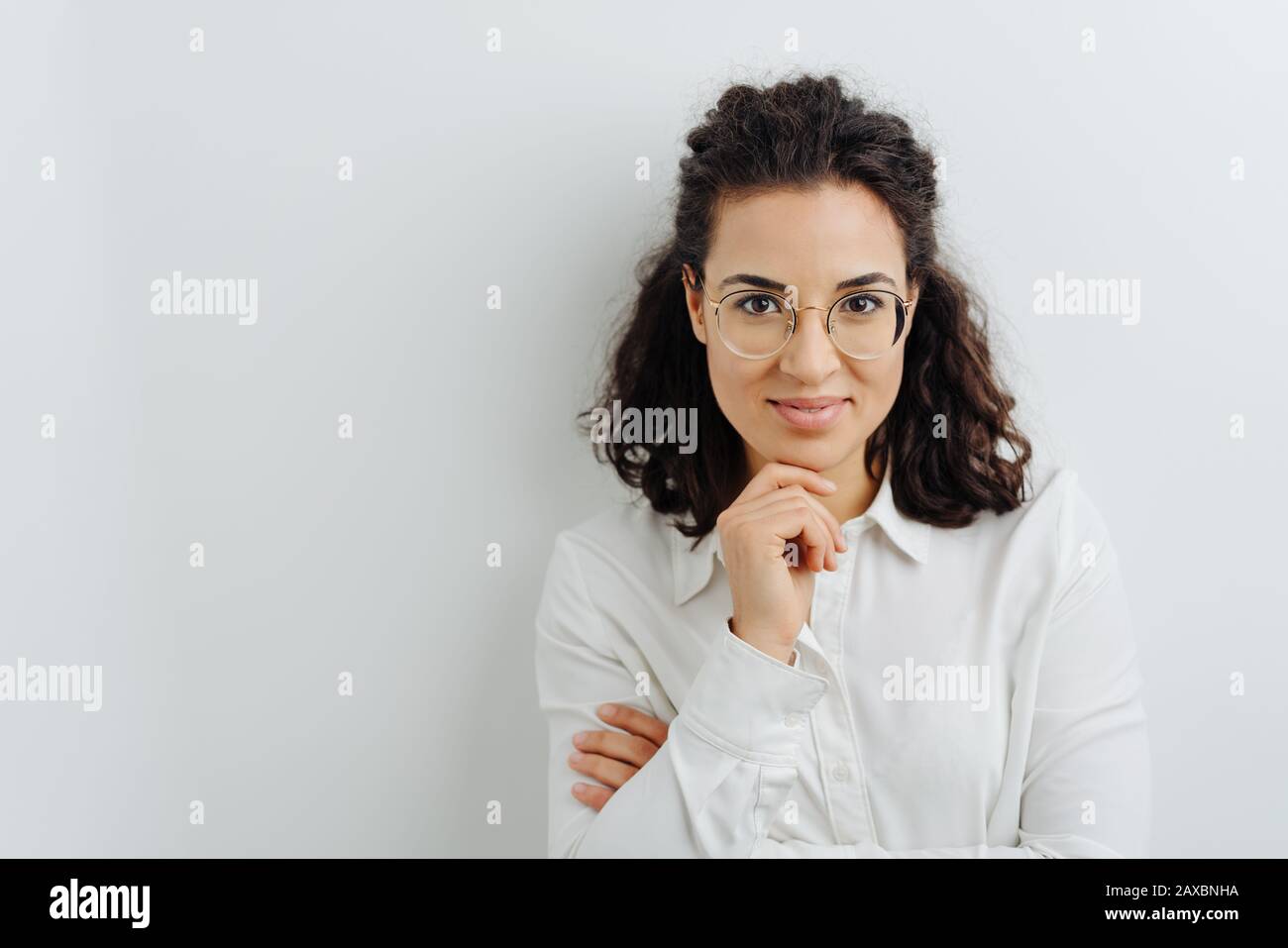 Hand over chin hi-res stock photography and images - Alamy