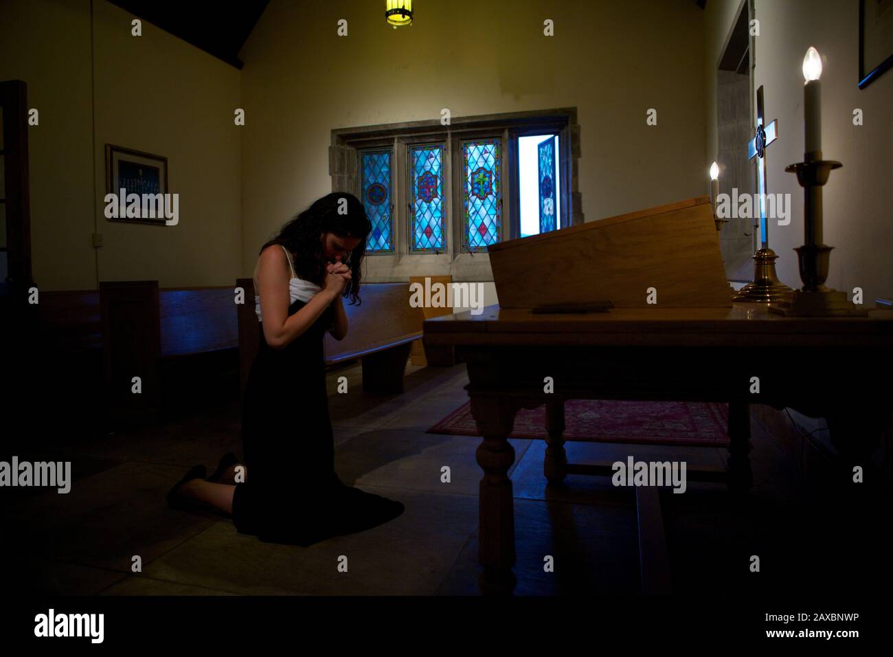 Praying at altar for mary hi-res stock photography and images - Alamy