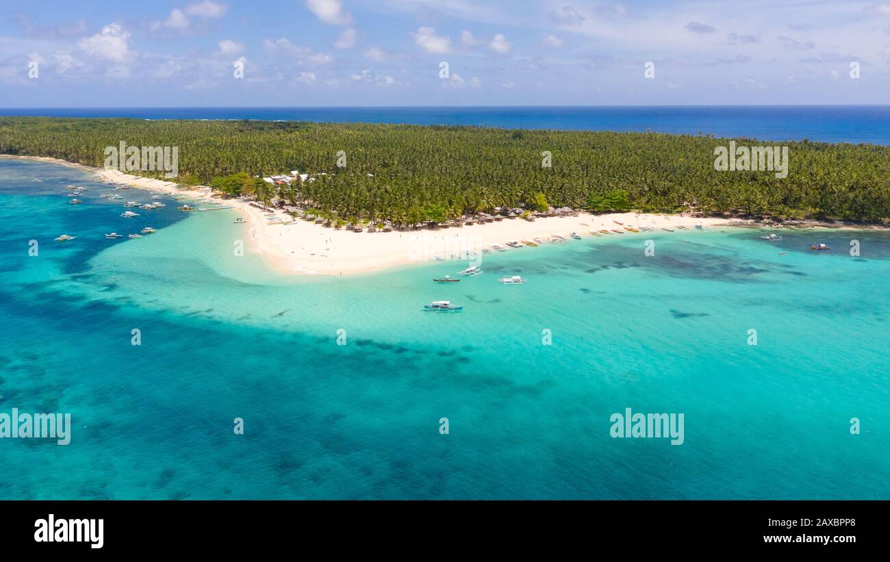 Seascape with a beautiful island. Daco island, Philippines. Tropical ...