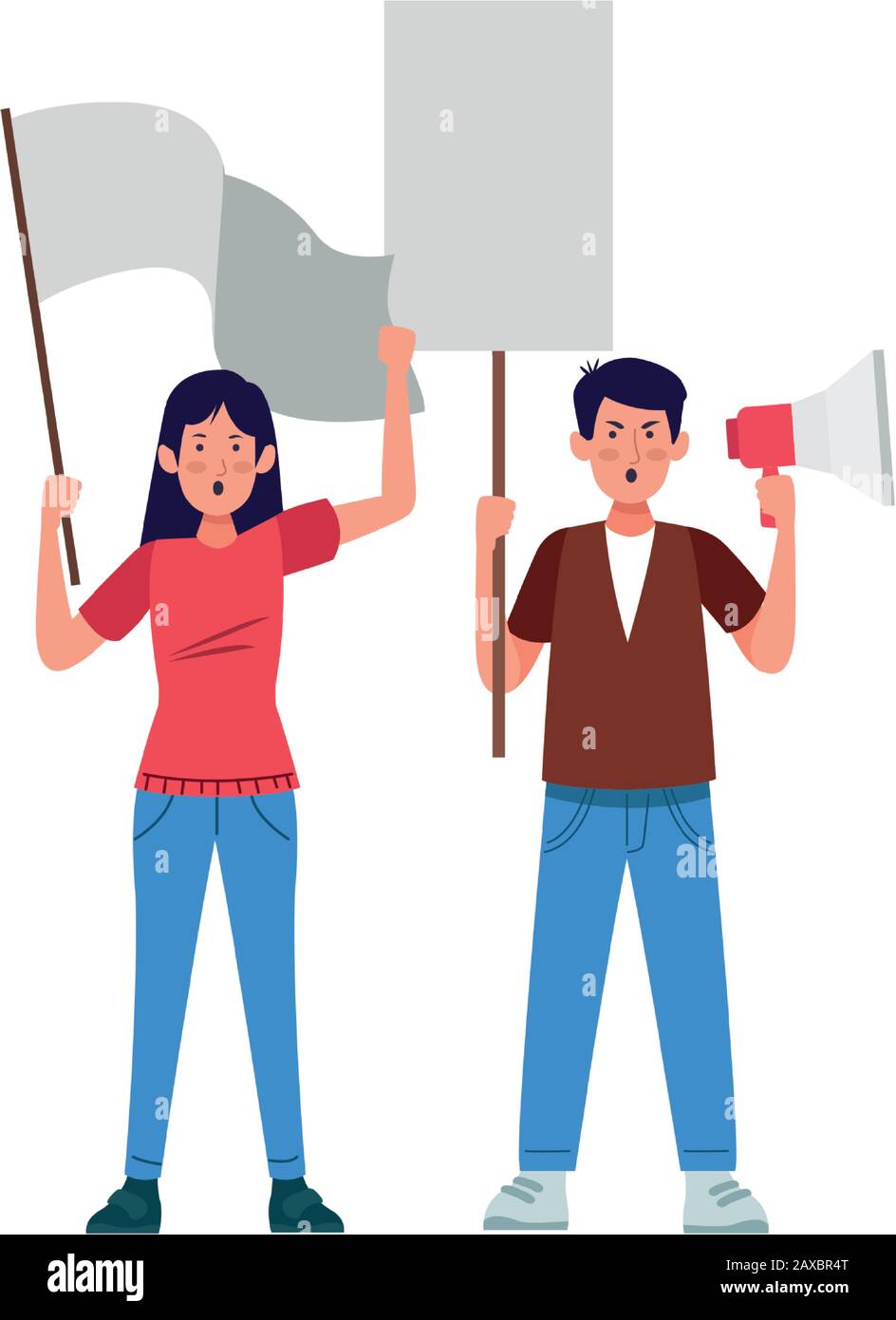 Freedom revolution megaphone woman hi-res stock photography and images ...