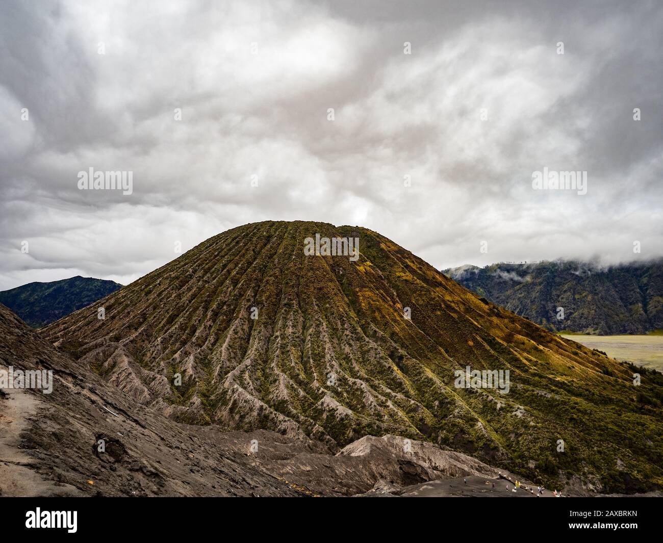 Mount Gunung Batok Volcano next to the Bromo, Indonesia on Java Island ...