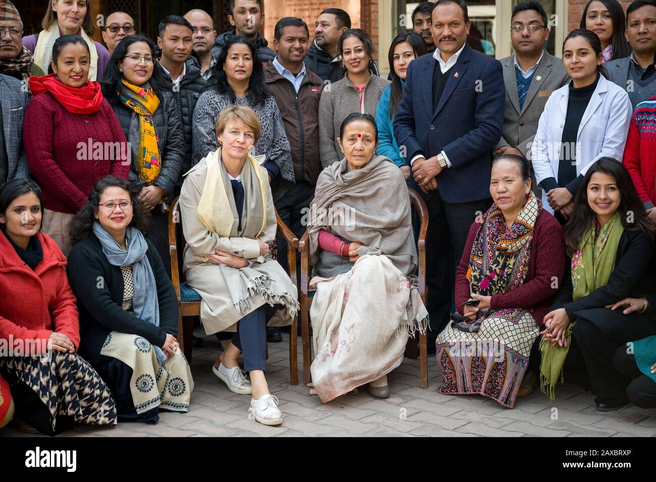 Kathmandu, Nepal. 07th Feb, 2020. First Lady Elke Büdenbender, wife of ...
