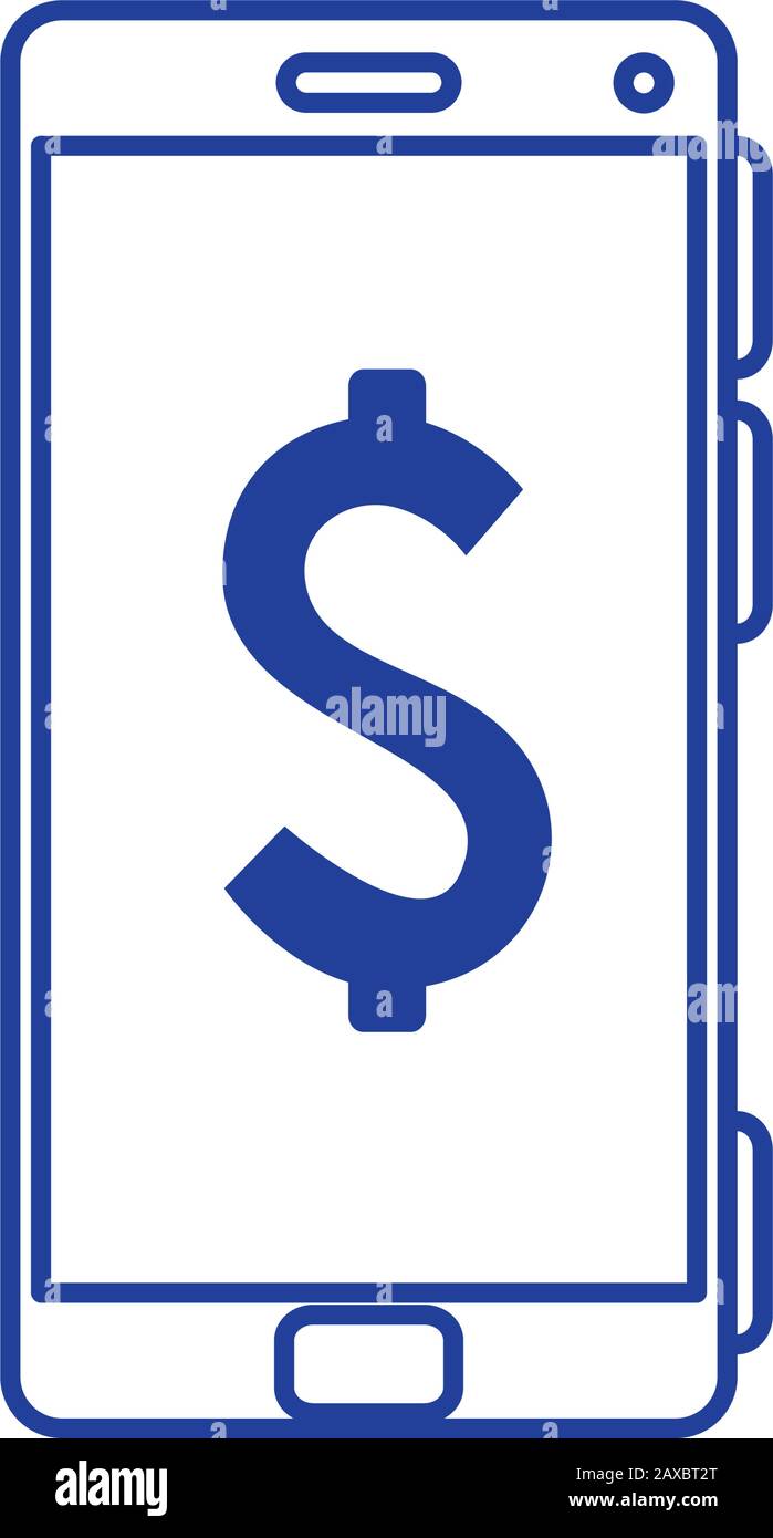 smartphone device with symbol dollar Stock Vector Image & Art - Alamy
