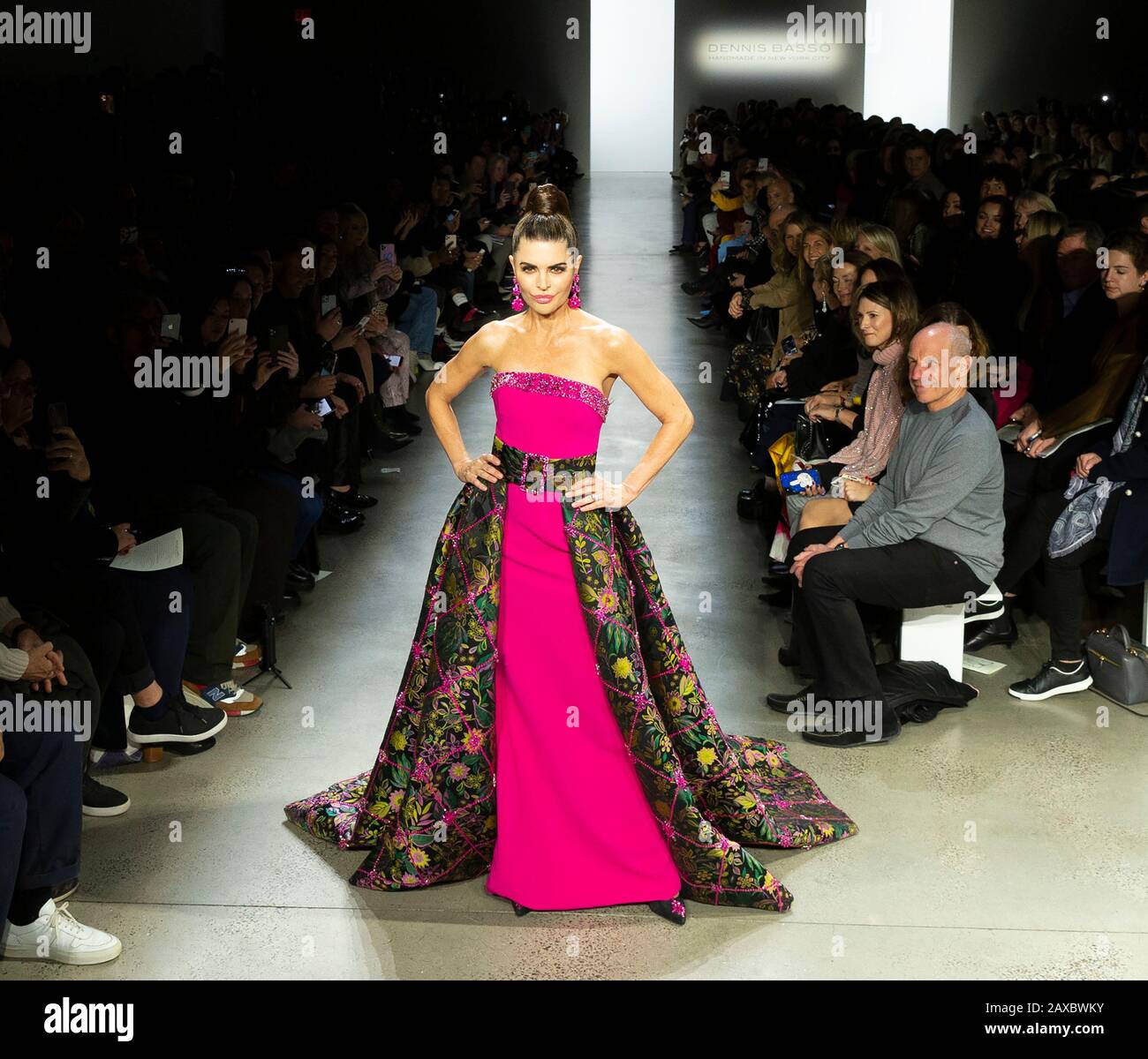 New York, NY - February 9, 2020: Lisa Rinna walks runway for Dennis ...