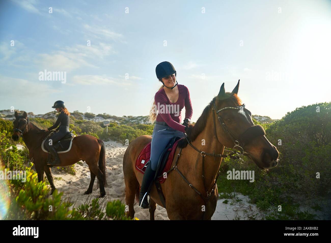 Woman horse ride beach hi-res stock photography and images - Alamy