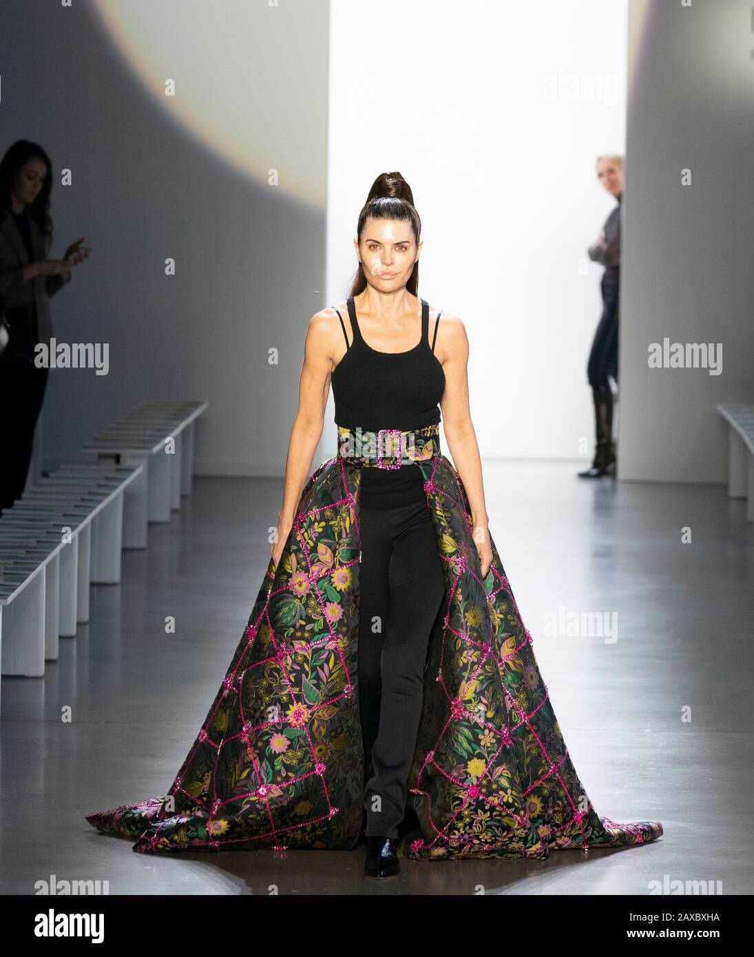 New York, NY - February 9, 2020: Lisa Rinna rehearses runway walk for ...