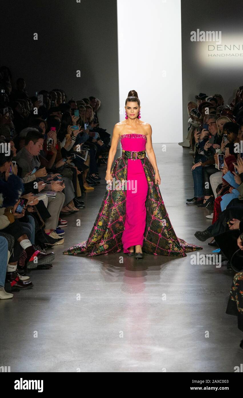 New York, NY - February 9, 2020: Lisa Rinna walks runway for Dennis ...