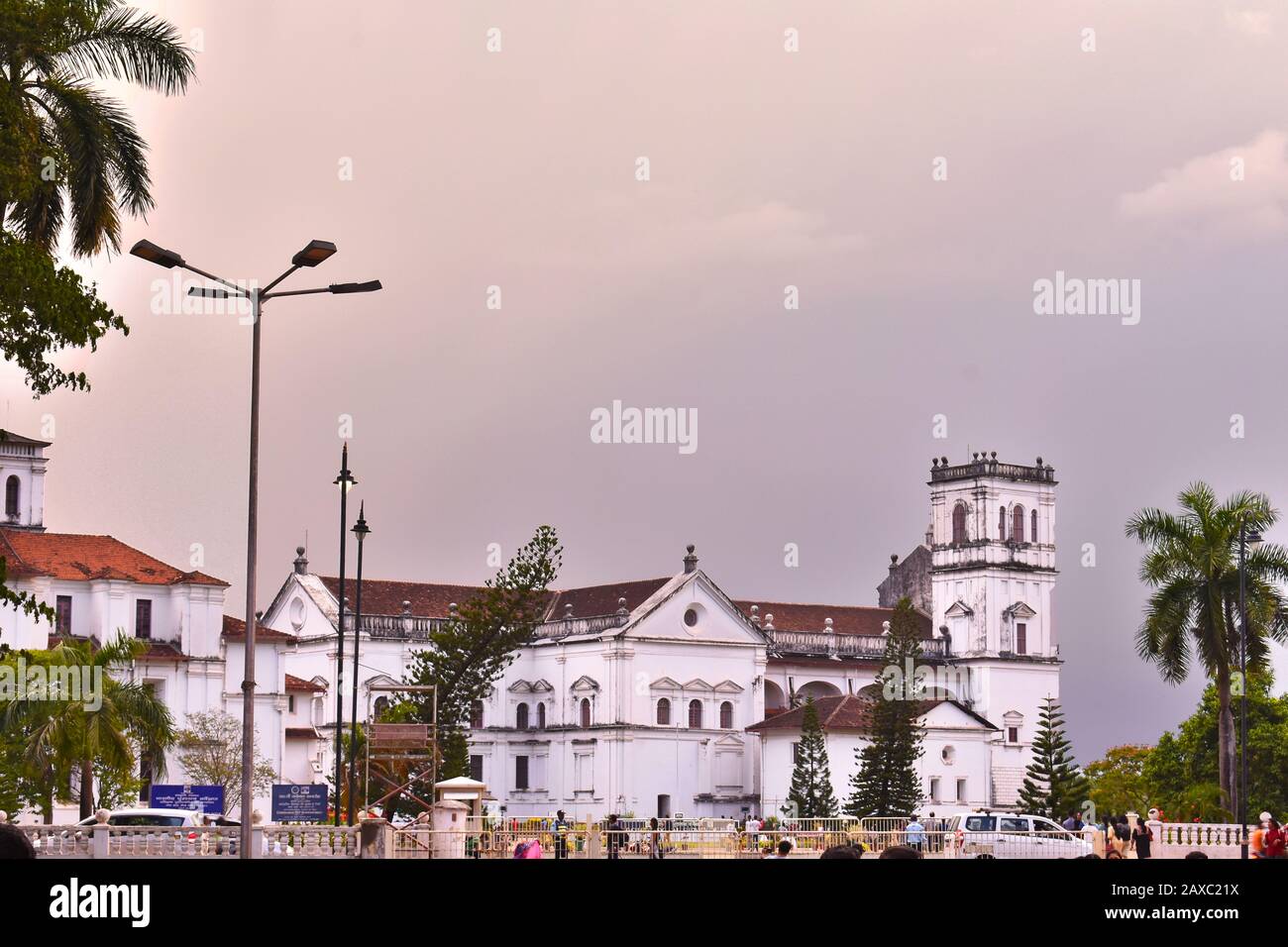 Church of St Francis of Assisi view with a beautiful sky in goa Stock ...