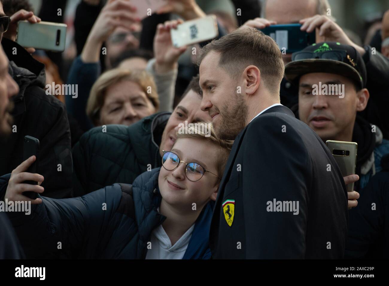 Reggio Emilia, Italy, 11 Feb 2020, sebastian vettel (pilota number 5 ...