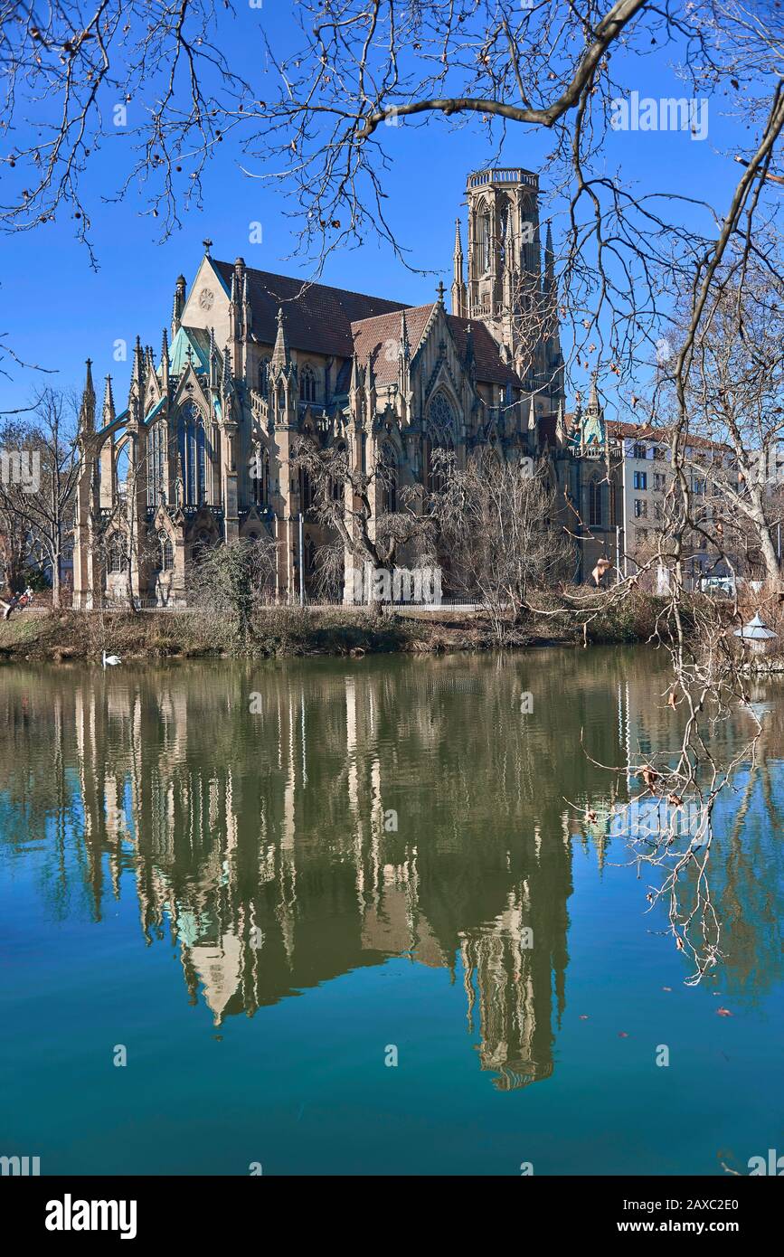 The Feuersee Church in Stuttgart Germany Stock Photo - Alamy