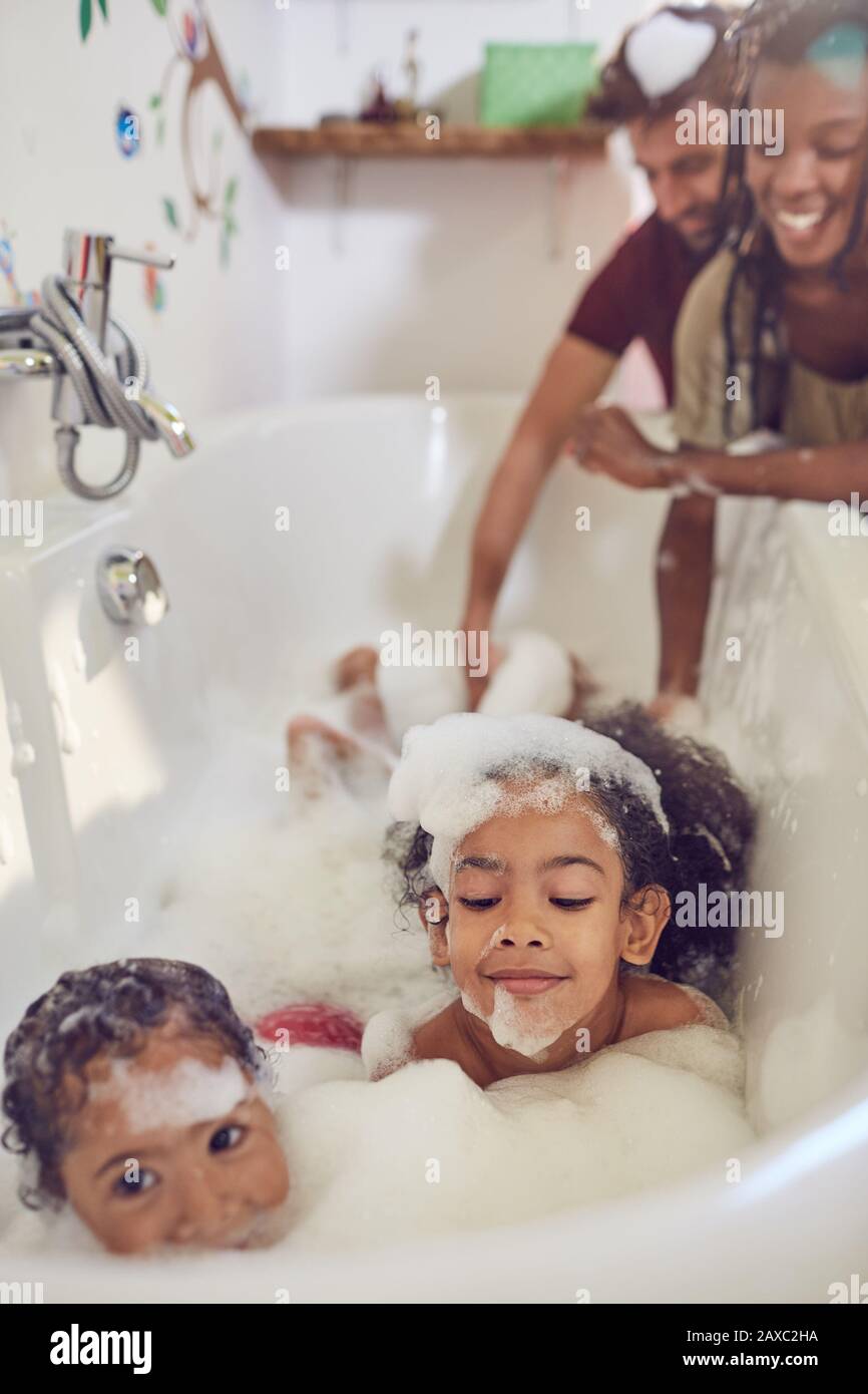 Children Taking A Bath