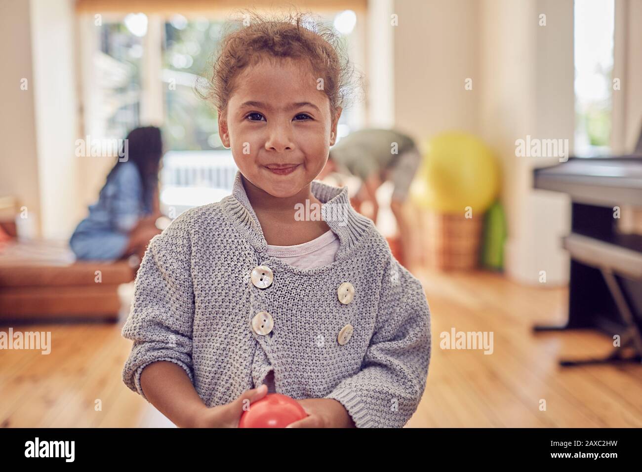 Portrait cute, smiling girl Stock Photo - Alamy
