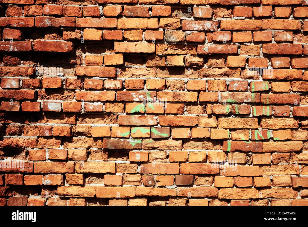 Grunge brick wall background with aging texture closeup Stock Photo - Alamy