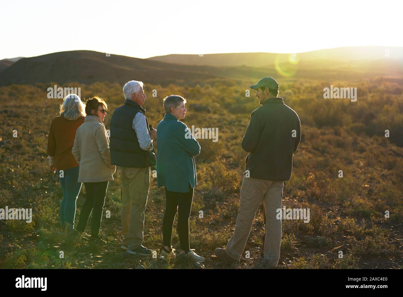Safari tour guide talking hi-res stock photography and images - Alamy