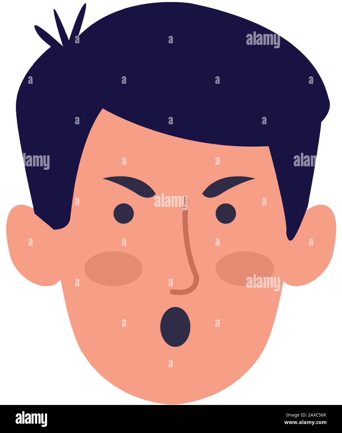 cartoon man angry icon Stock Vector Image & Art - Alamy