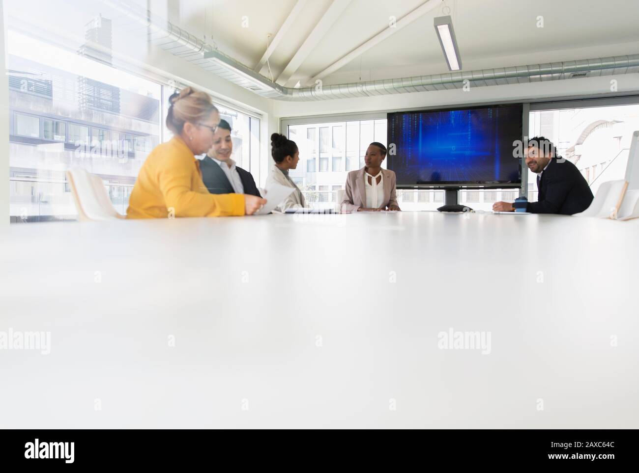 Business people talking in conference room meeting Stock Photo - Alamy