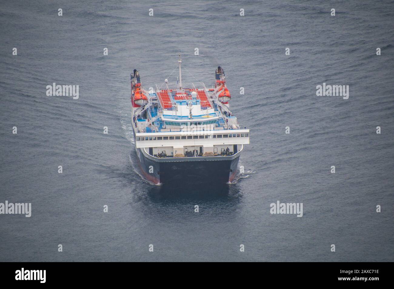 Express Skiathos Ferry boat from Hellenic Seaways company leaving the ...