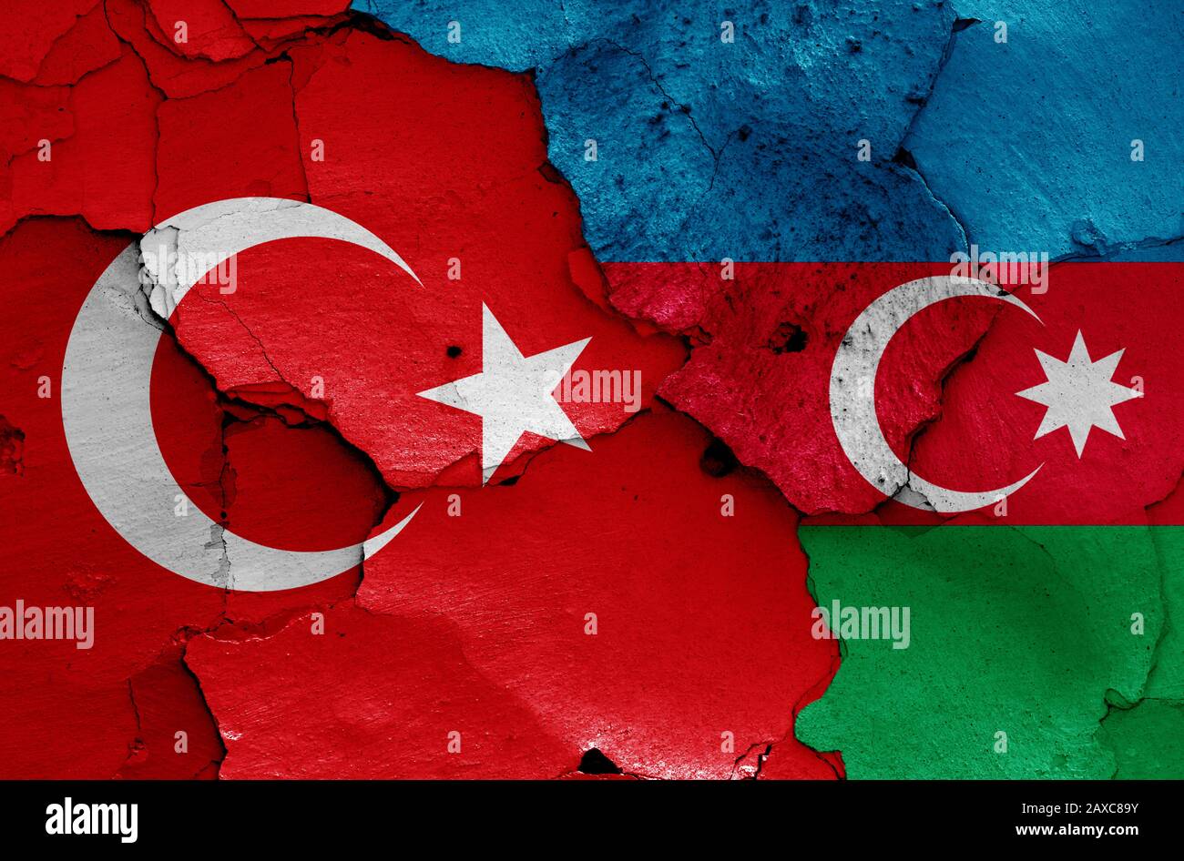 Turkey azerbaijan flag hi-res stock photography and images - Alamy