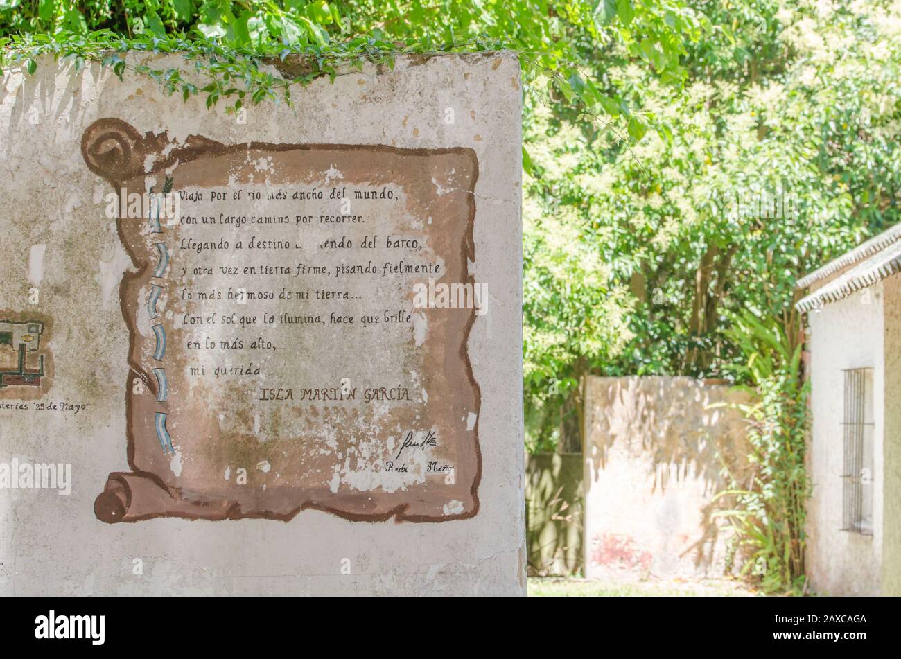 Martin Garcia Island, Buenos Aires, Argentina; Dec 15, 2015: Poem to ...