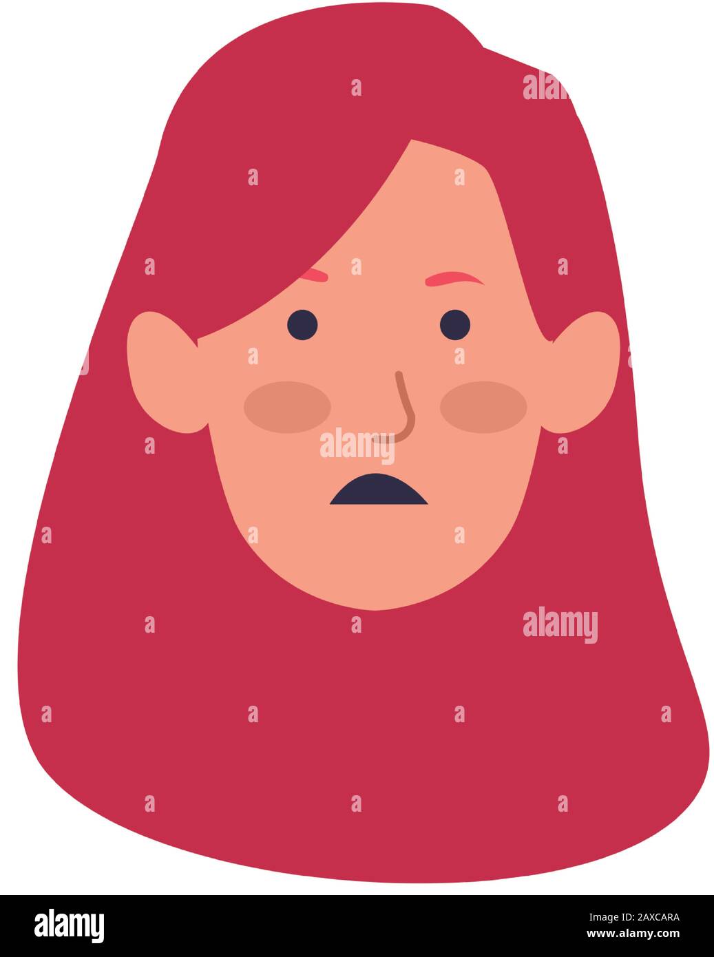 cartoon woman with red hair icon Stock Vector Image & Art - Alamy