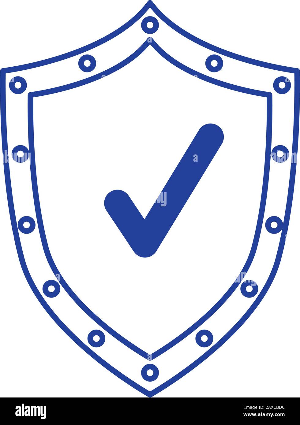Protective shield check mark Stock Vector Images - Alamy