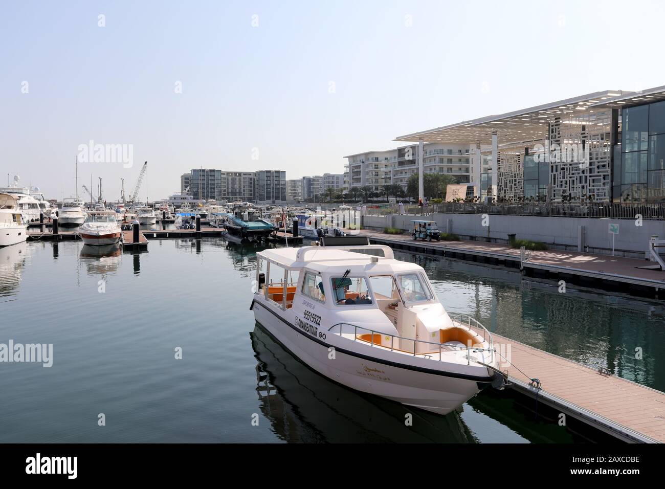 Muscat / Oman – February 11, 2020: Boats tied up at Al Mouj (The Wave ...
