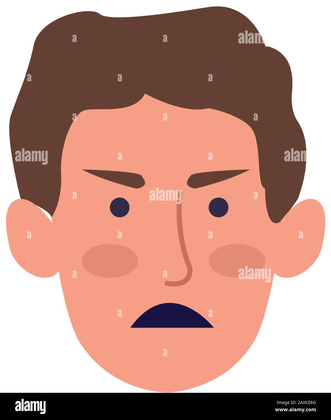 angry man face, colorful design Stock Vector Image & Art - Alamy