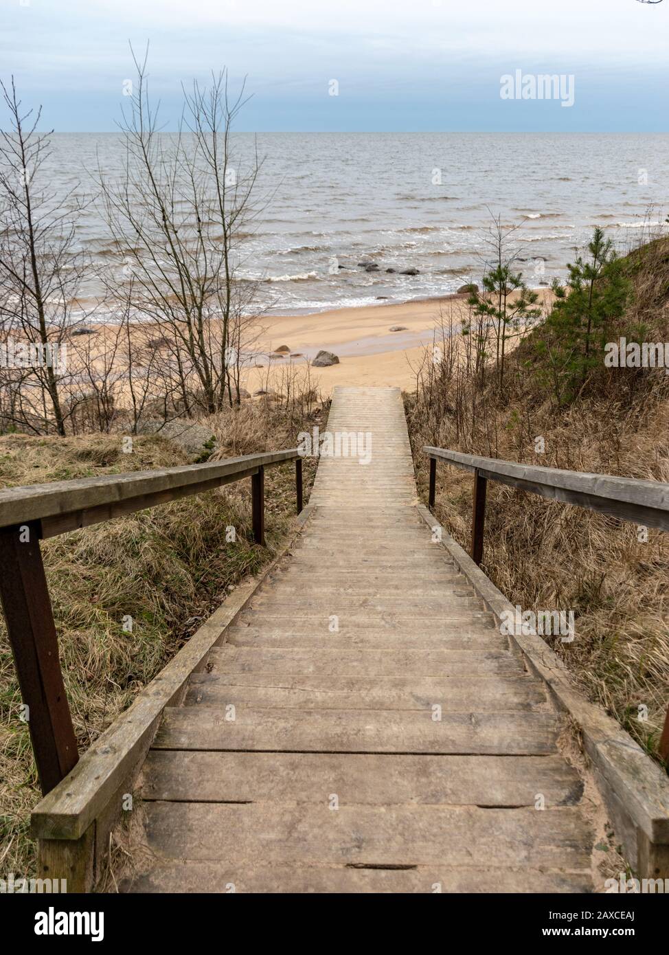 Wooden stairs to the beach hi-res stock photography and images - Alamy