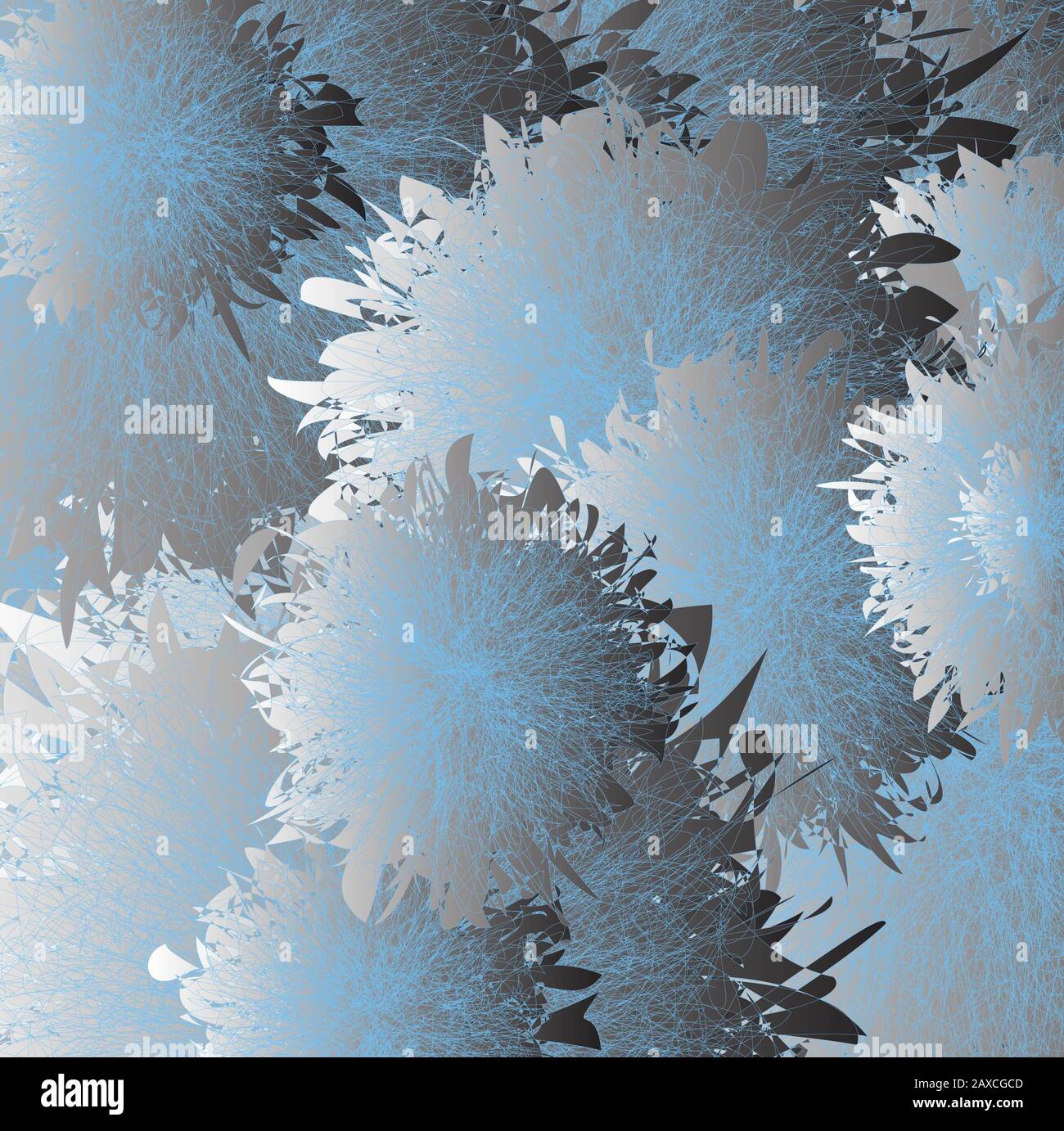 Composition of abstract blue flowers Stock Photo - Alamy